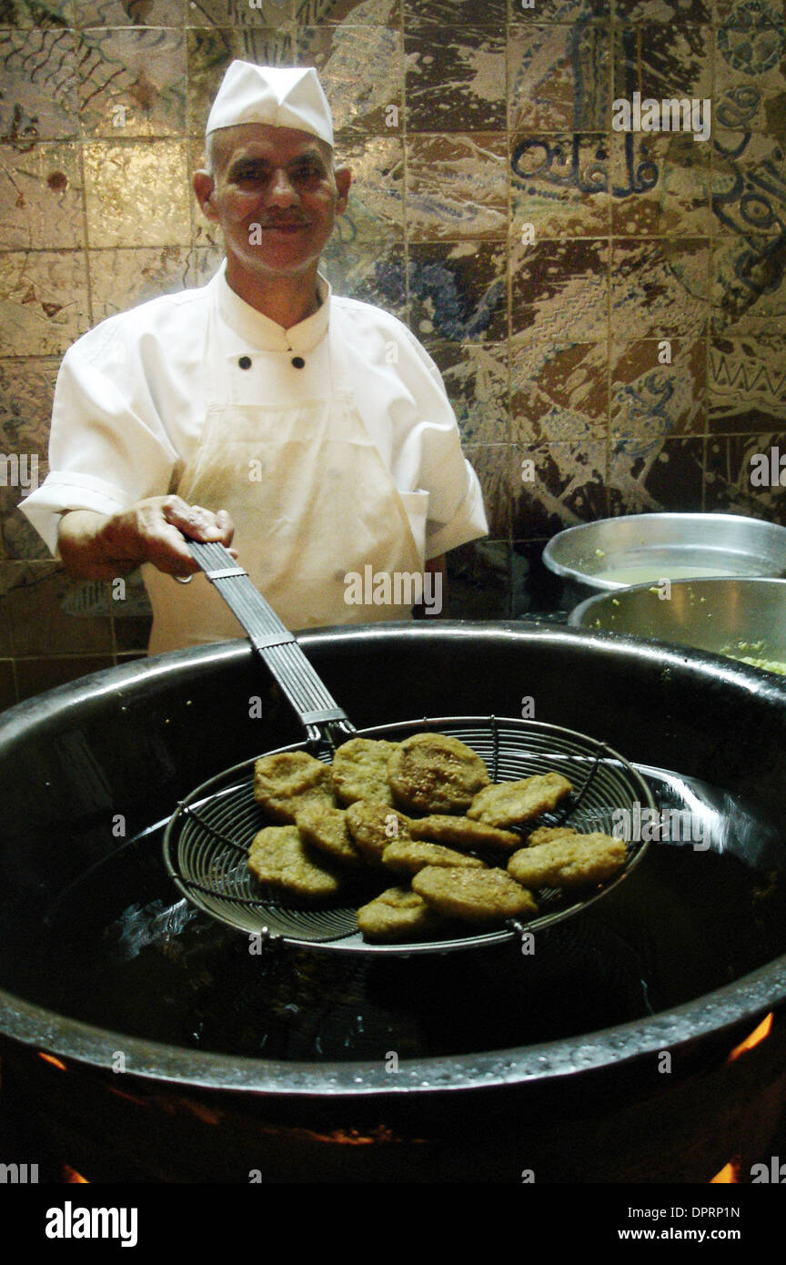 Dec 30, 2008 - Cairo, Egypt - A man cooks at an Egyptian Restaurant ...
