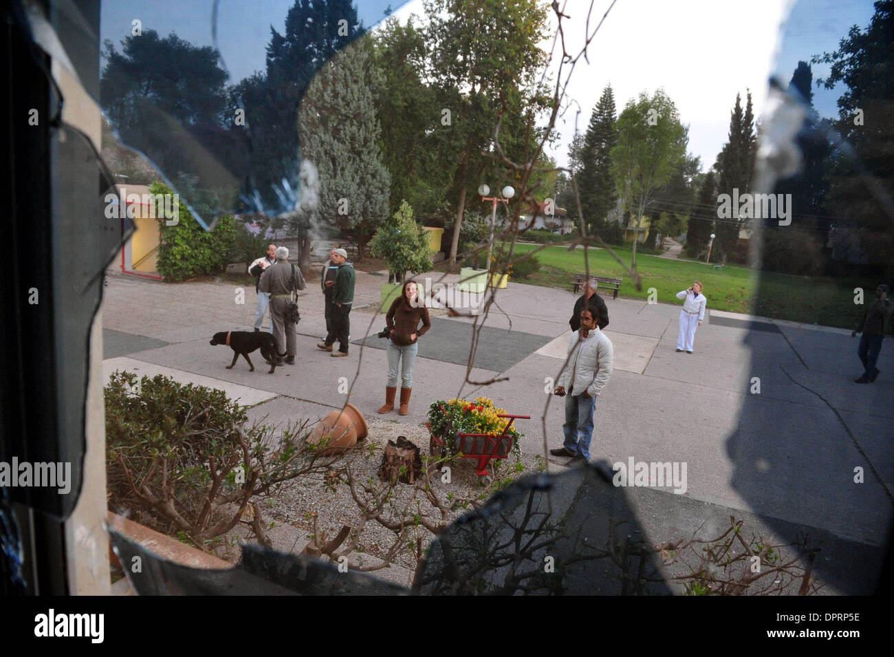 Dec 30, 2008 - Kibbutz Mefalsim, Israel - Damage to a communal dining ...