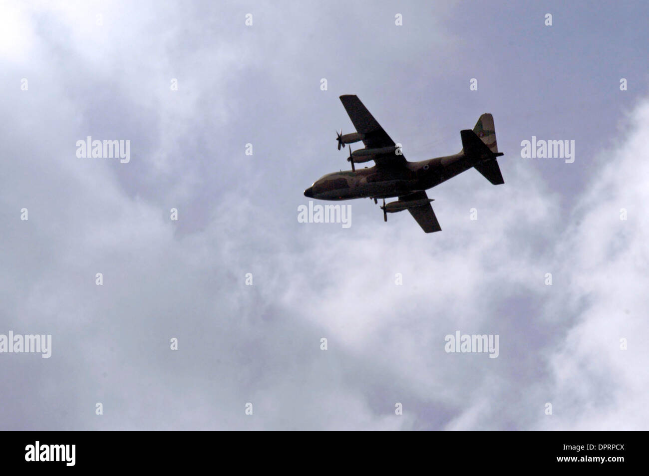 Dec 31, 2008 - Jerusalem, Israel - Airplane flying over Jerusalem ...