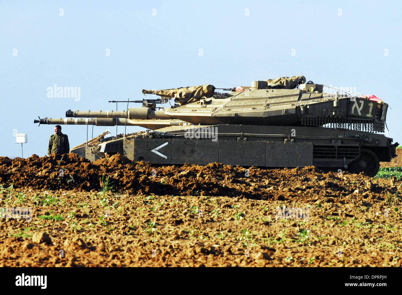 Dec 31, 2008 - Kibbutz Nir Am, Israel - Israel Defense Forces (IDF) are ...