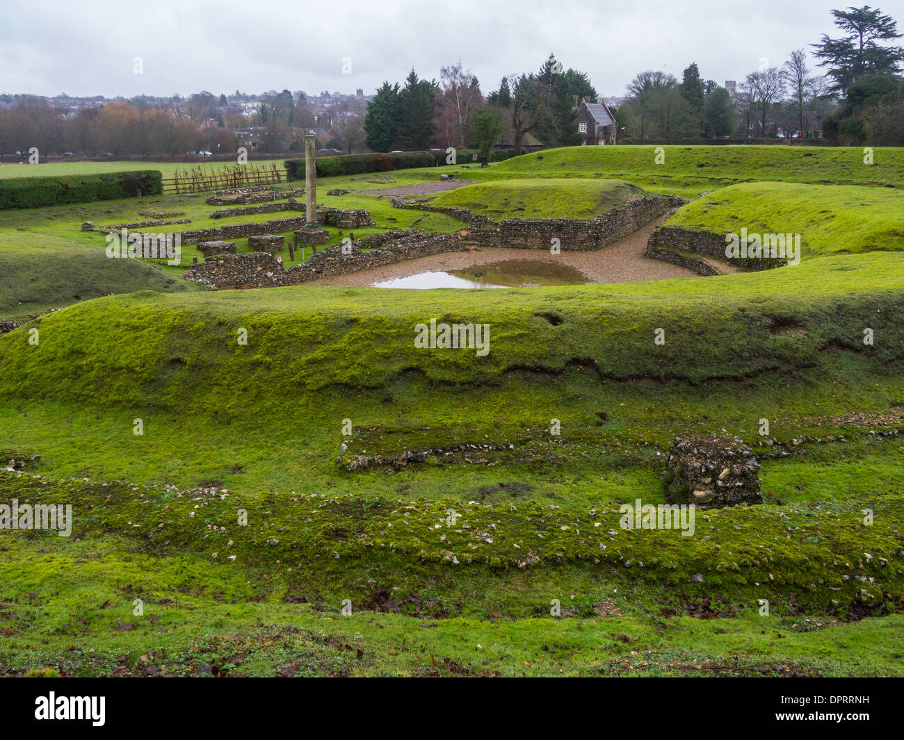 Remains of the Roman Theatre of Verulamium, built around 140 AD, St ...