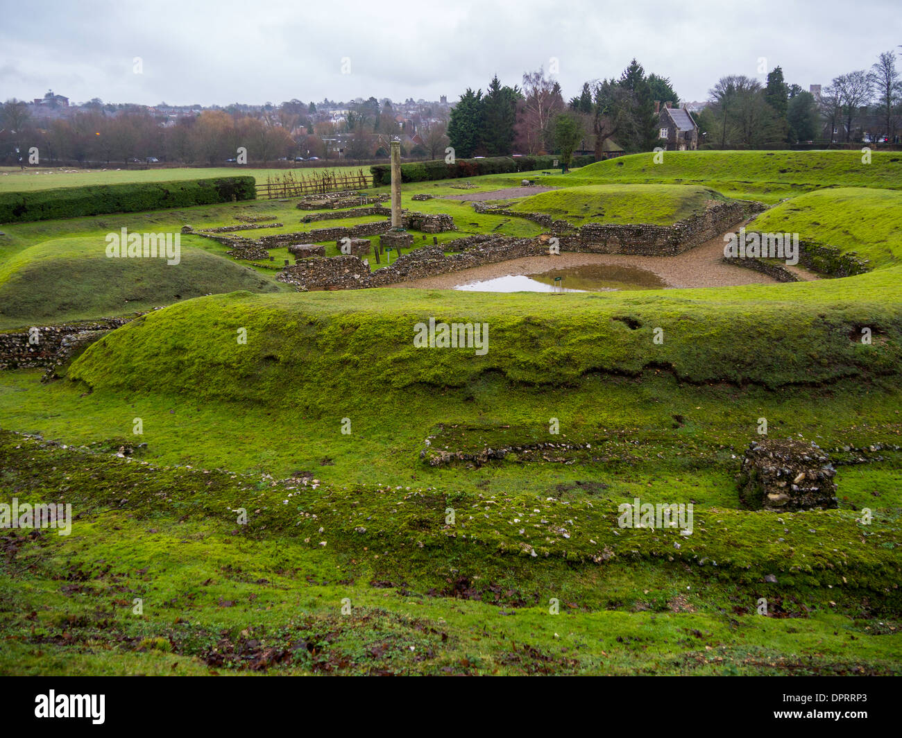 Remains of the Roman Theatre of Verulamium, built around 140 AD, St ...