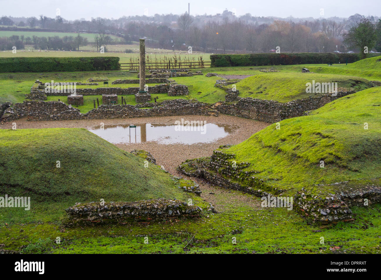 Remains of the Roman Theatre of Verulamium, built around 140 AD, St ...