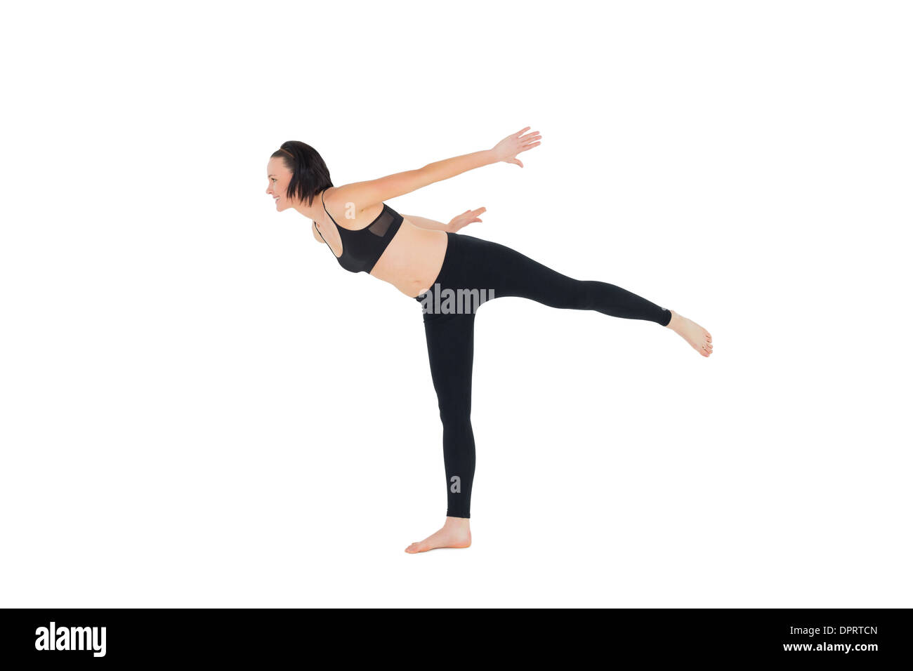 Side view of a sporty woman stretching Stock Photo - Alamy