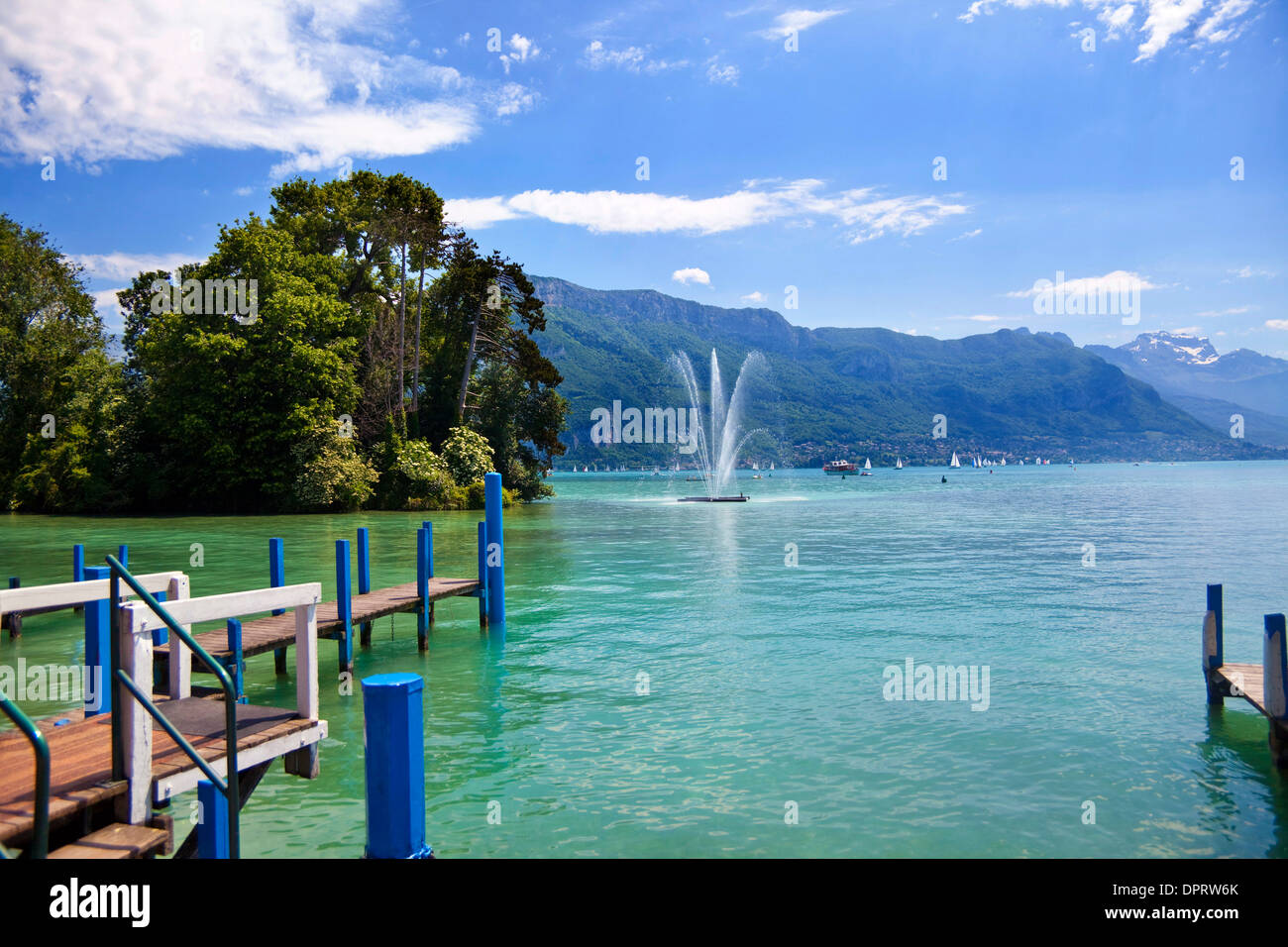 Pier in annecy mountains hi-res stock photography and images - Alamy