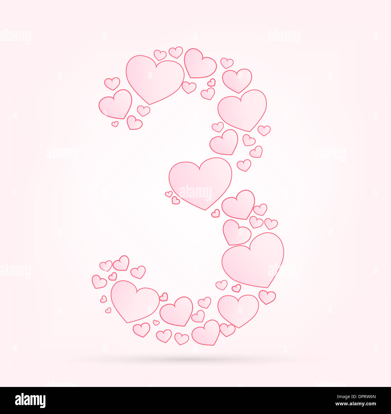 Font of hearts vector illustration Stock Photo - Alamy