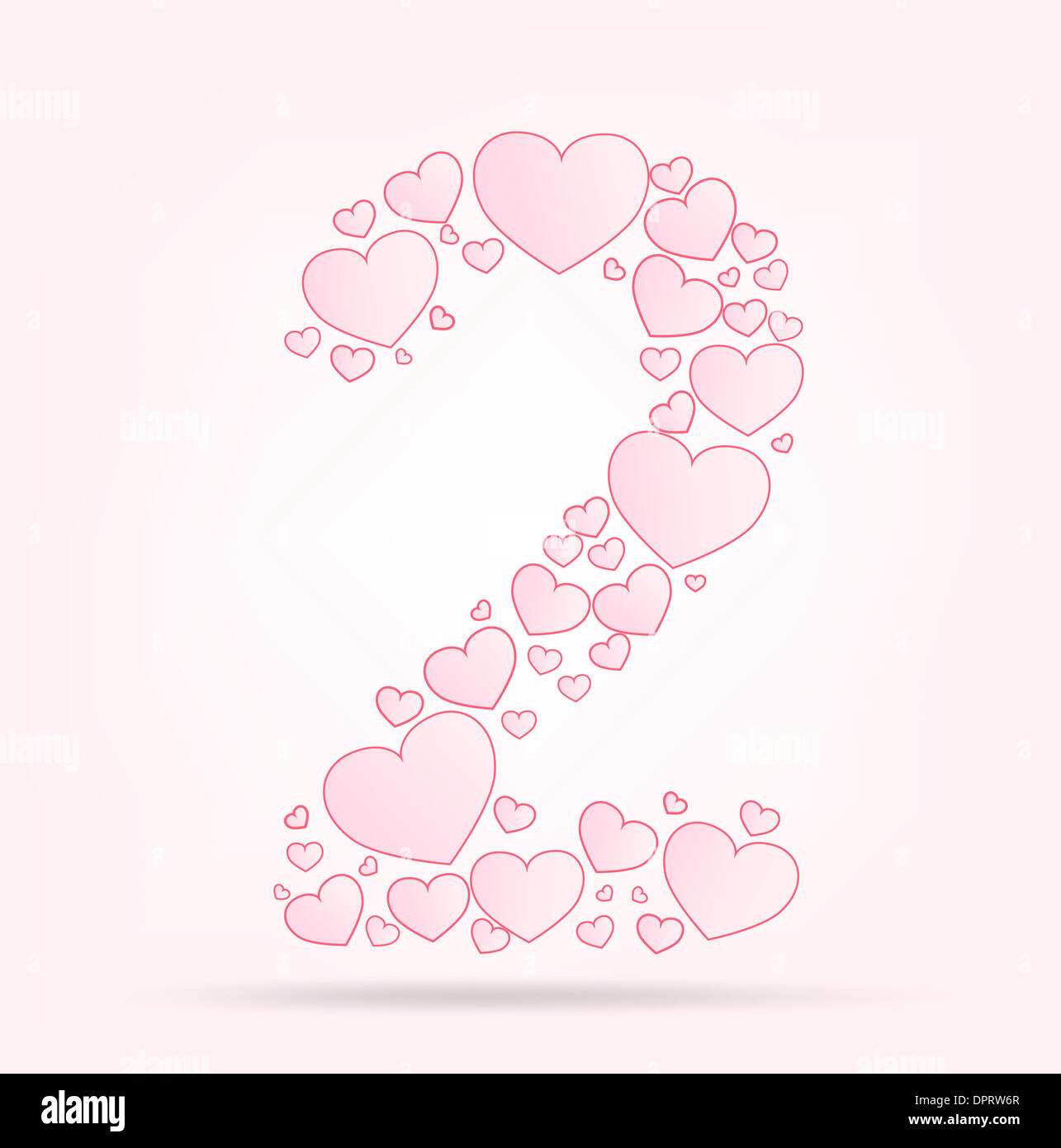 Font of hearts vector illustration Stock Photo - Alamy