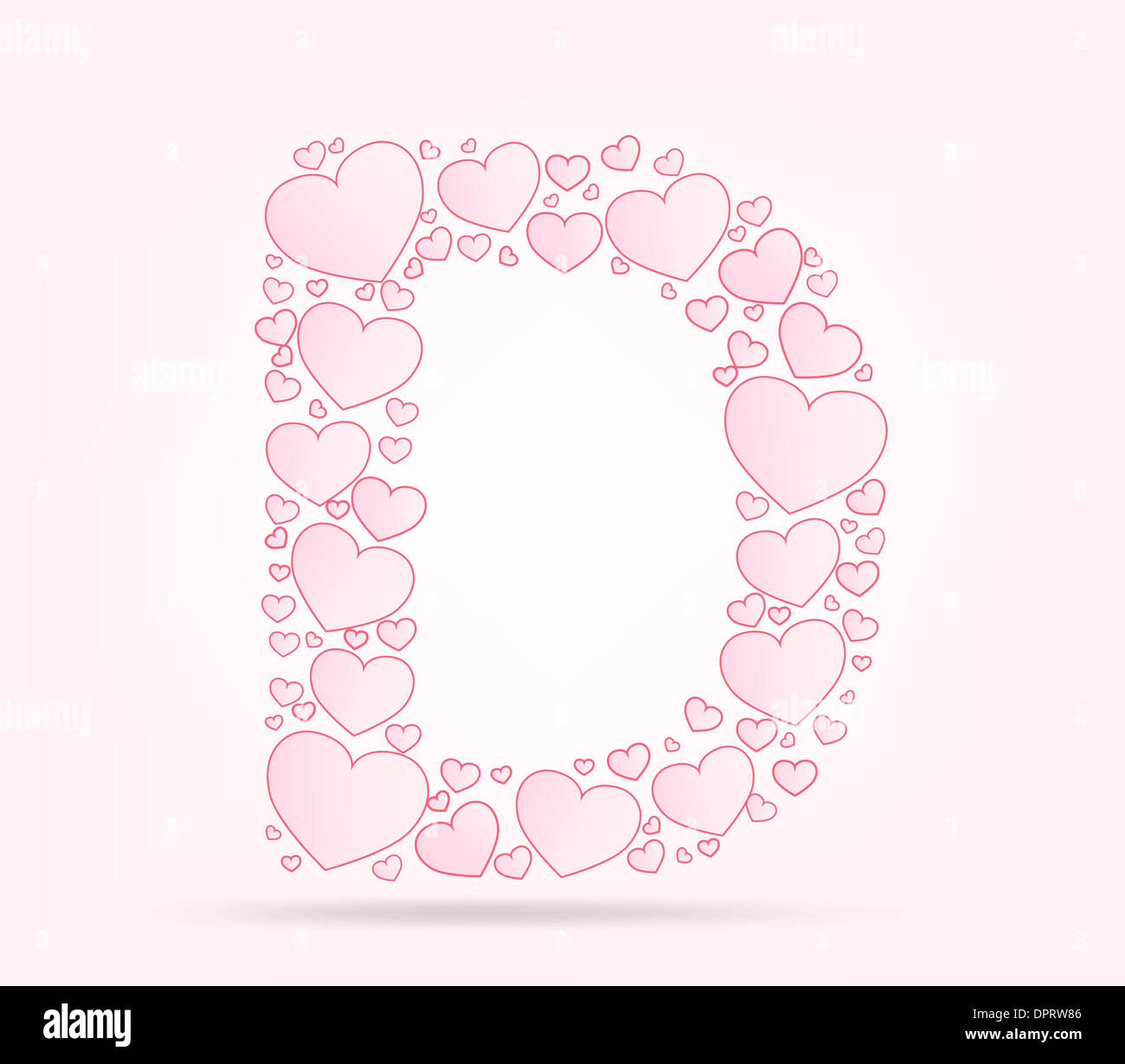 Font of hearts vector illustration Stock Photo - Alamy