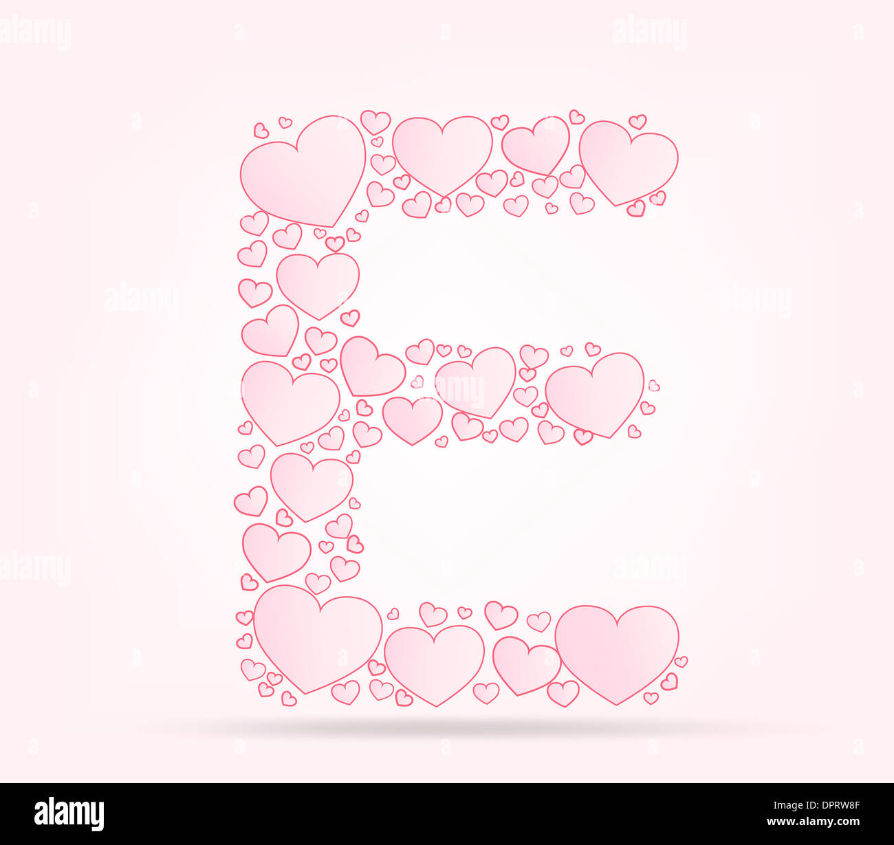 Font of hearts vector illustration Stock Photo - Alamy