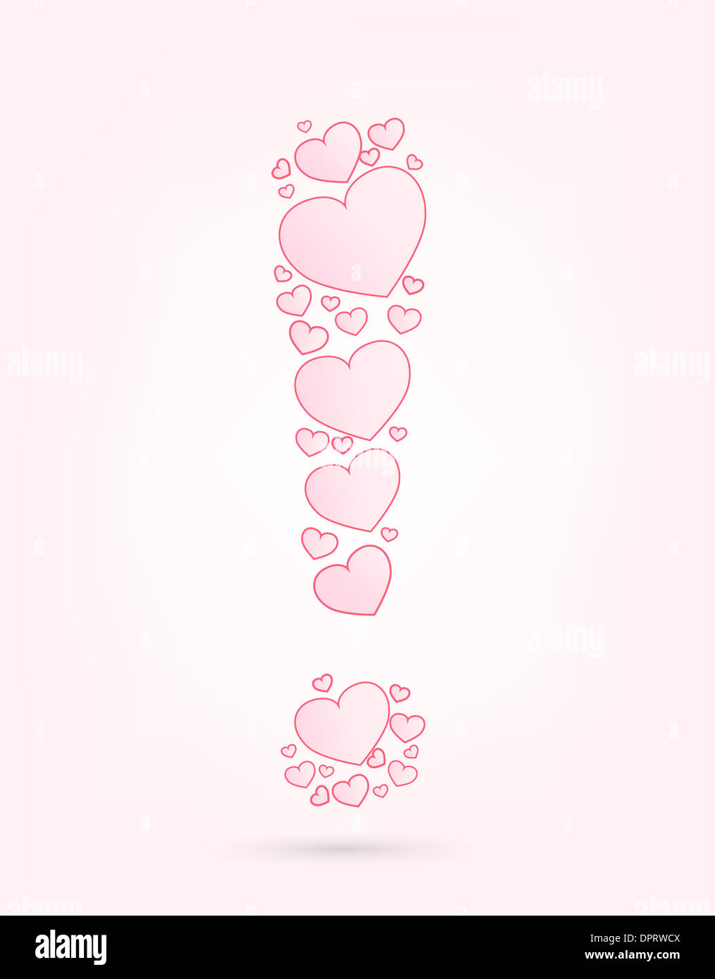 Font of hearts vector illustration Stock Photo - Alamy
