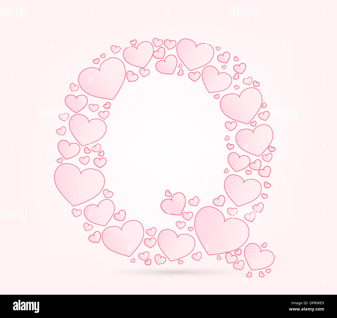 Font of hearts vector illustration Stock Photo - Alamy