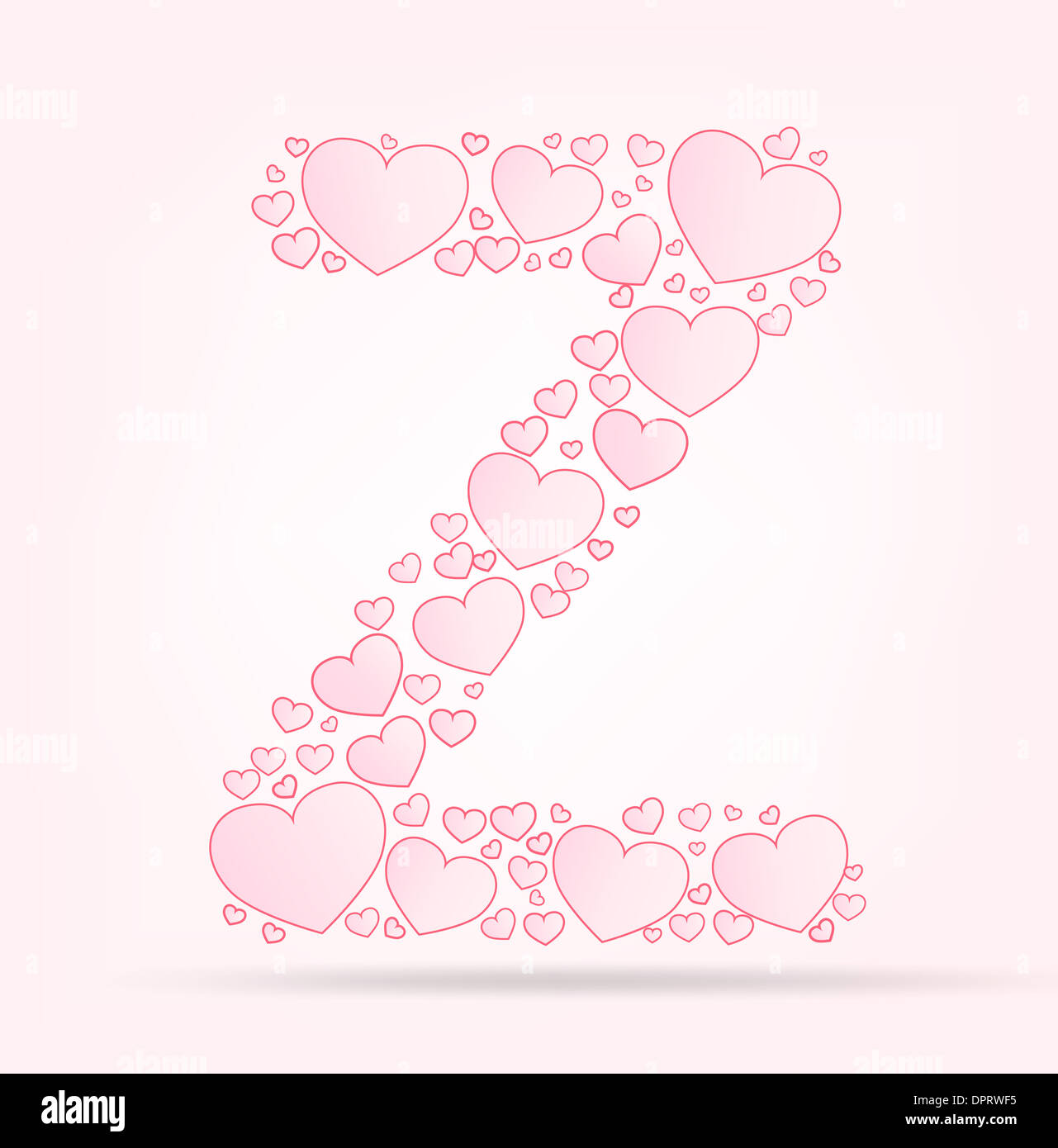 Font of hearts vector illustration Stock Photo - Alamy
