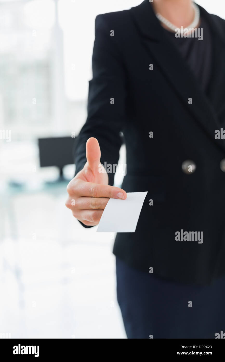 Handing business card hi-res stock photography and images - Alamy