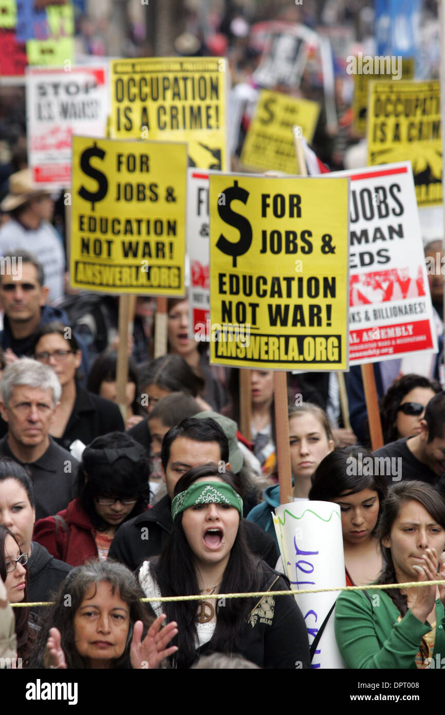 Mar 21, 2009 - Hollywood, California, USA - Anti-war activists march in ...