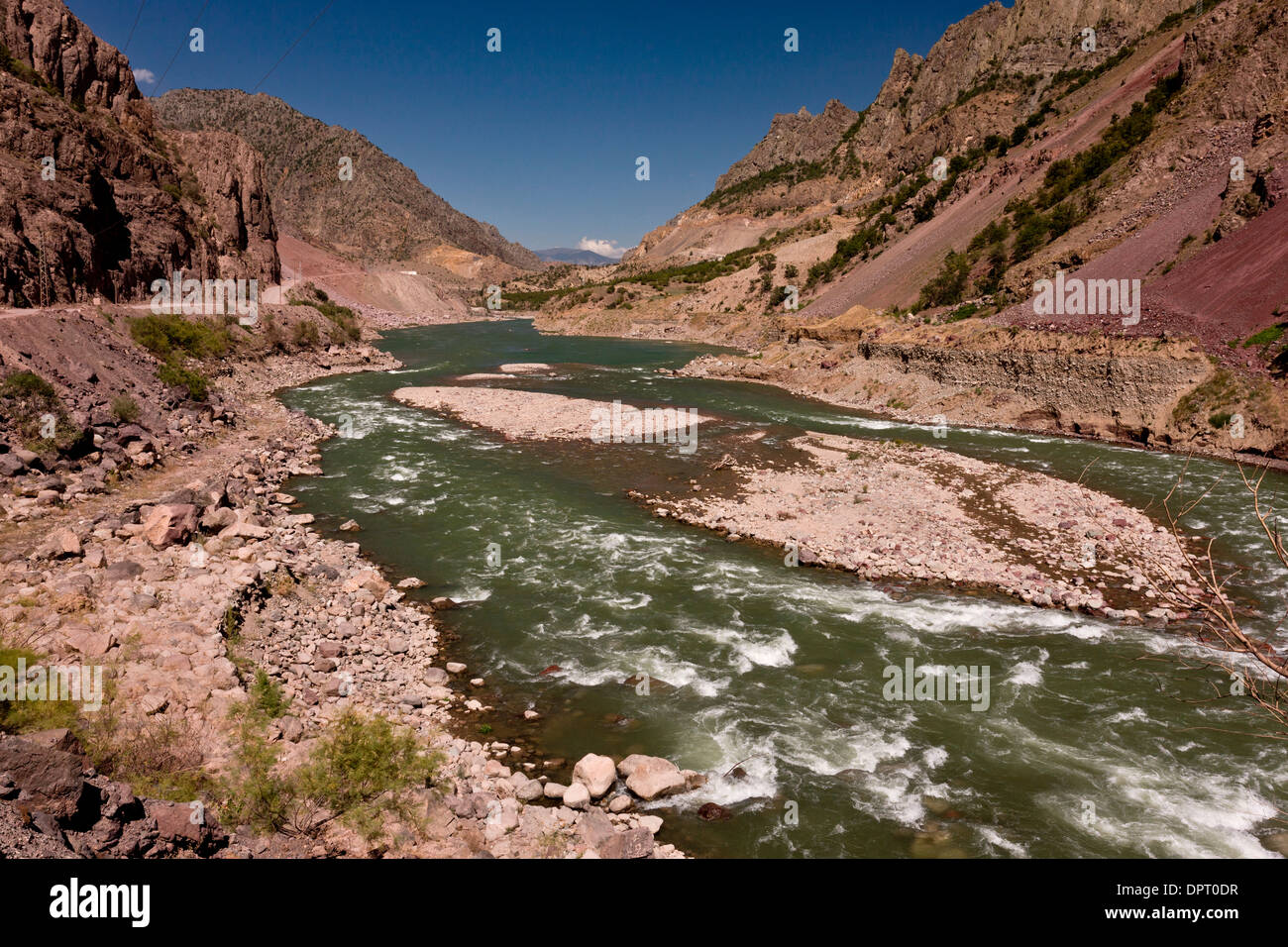 The Coruh River valley (Coruh Nehri), currently being heavily dammed ...