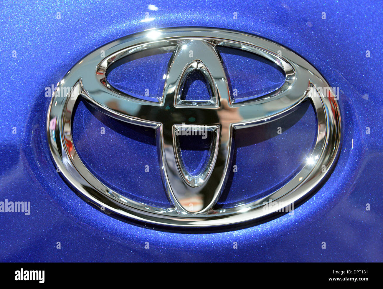 Detroit, USA. 14th Jan, 2014. The Toyota logo at the North American ...