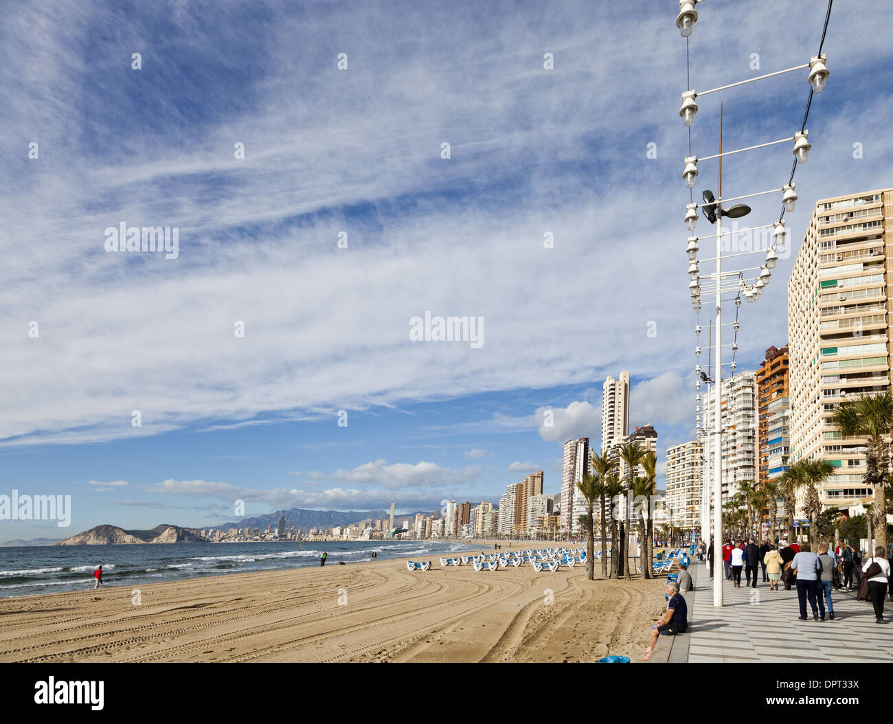 Benidorm town beach resort hi-res stock photography and images - Alamy