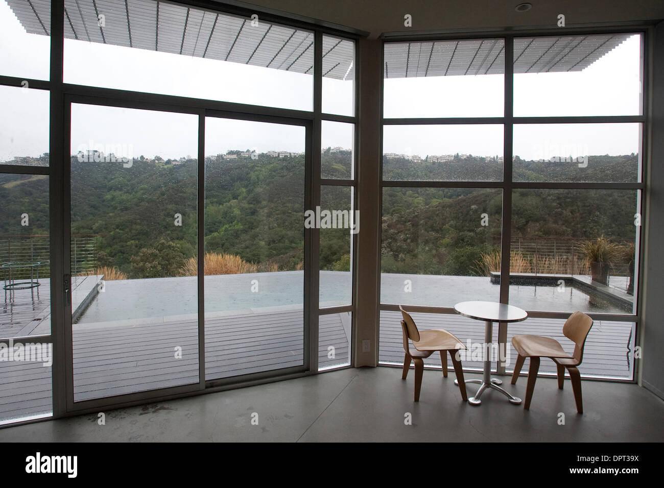 Looking out over the pool at the home of Peter and Laurel Skillman in ...