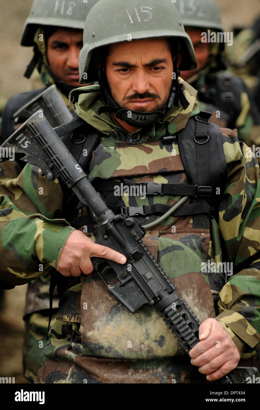 Apr 08, 2009 - Camp Morehead, Afghanistan - An Afghan Commando stand in ...