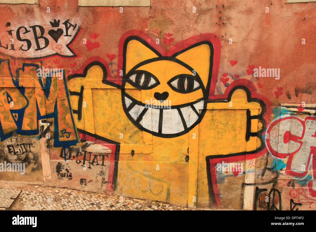 Graffiti cat hi-res stock photography and images - Alamy