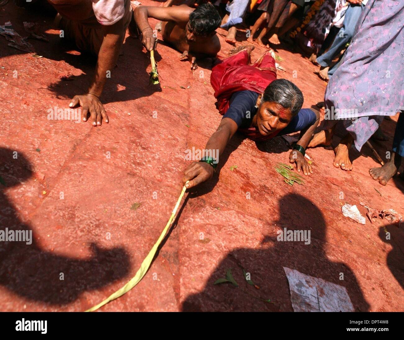 Oct. 10, 2008 - Saundatti, India - Yellamma worshippers throws ...