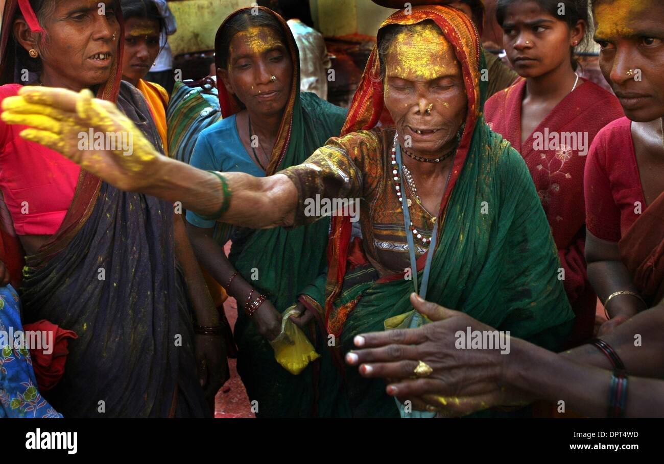 Oct. 10, 2008 - Saundatti, India - An older Devadasi acts as a medium ...