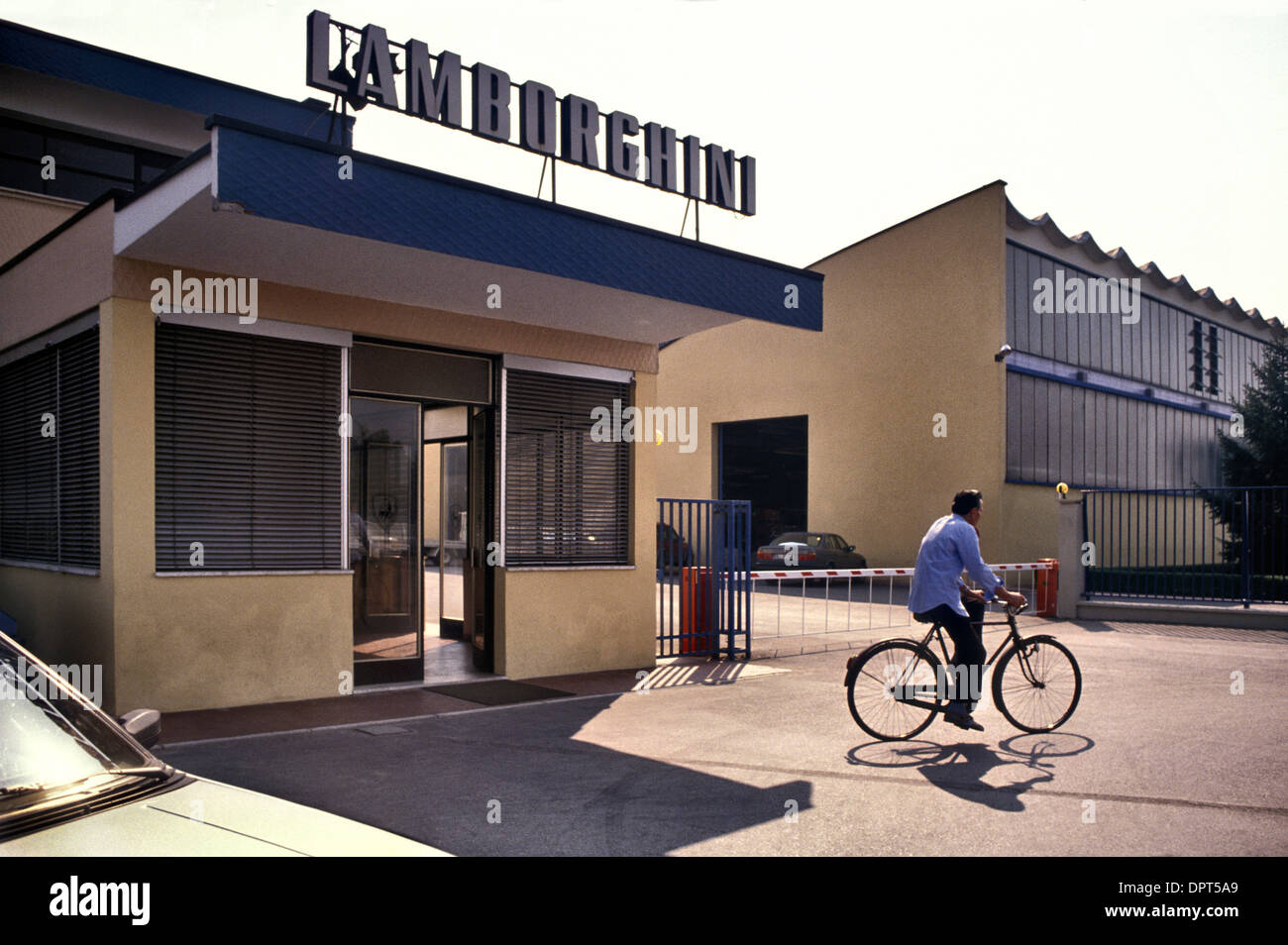 Lamborghini Factory entrance at Santa Agata Bolognese Italy in 1988 ...