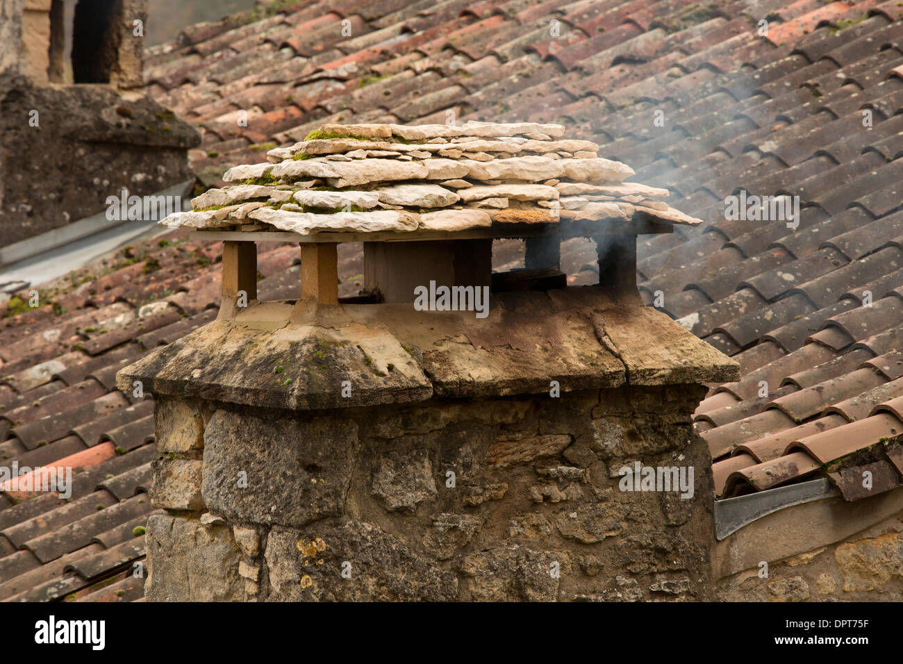 Old stone Chimney in Castelnaud, Dordogne Stock Photo - Alamy