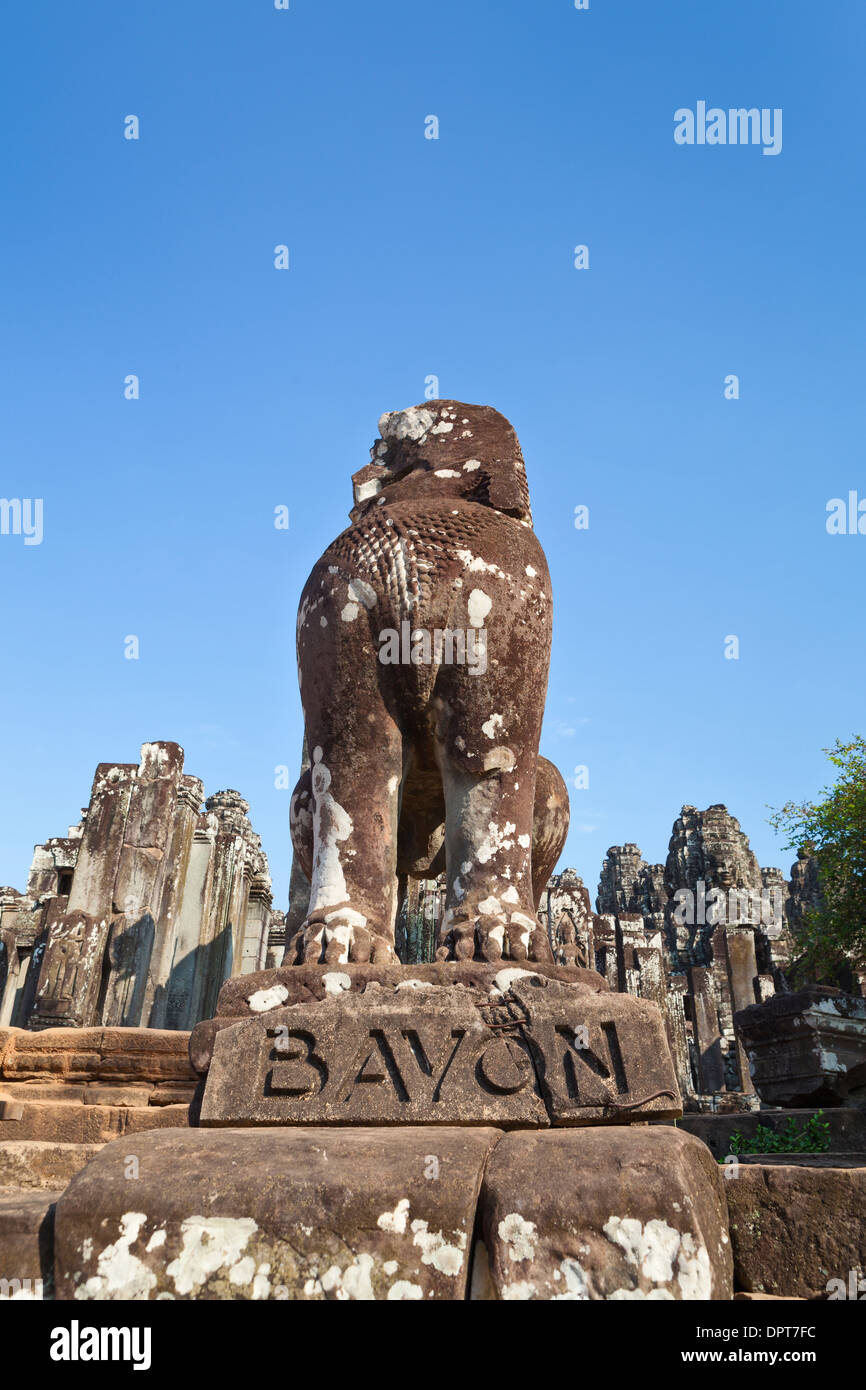 Khmer lion guardian statue hi-res stock photography and images - Alamy
