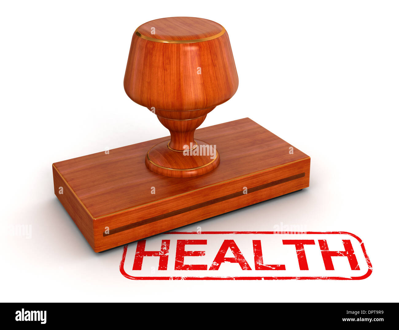 Rubber Stamp health (clipping path included Stock Photo - Alamy