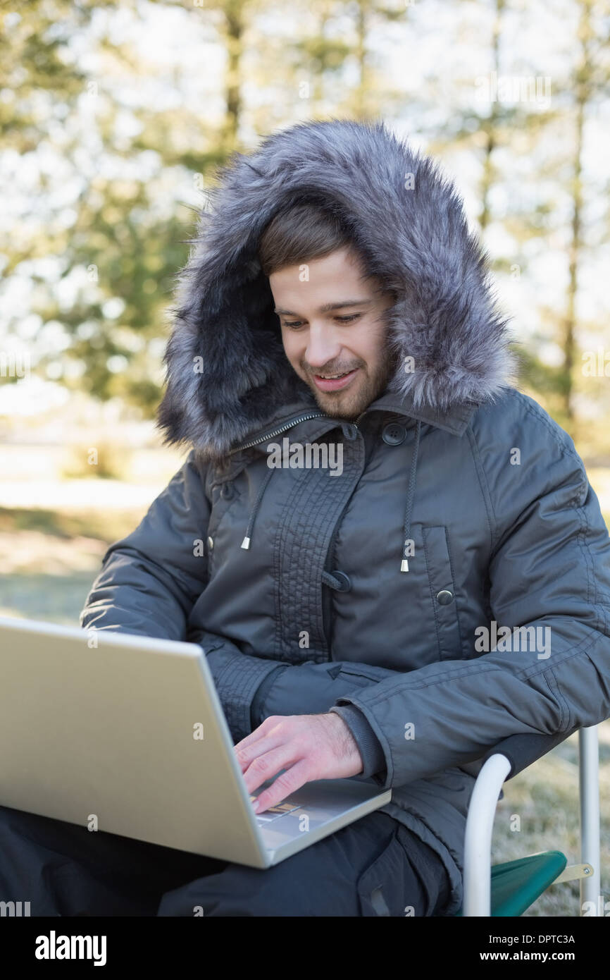 Laptop in the forest hi-res stock photography and images - Alamy
