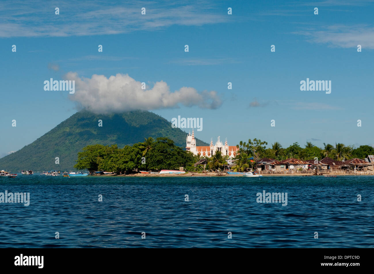 Indonesia volcano church hi-res stock photography and images - Alamy