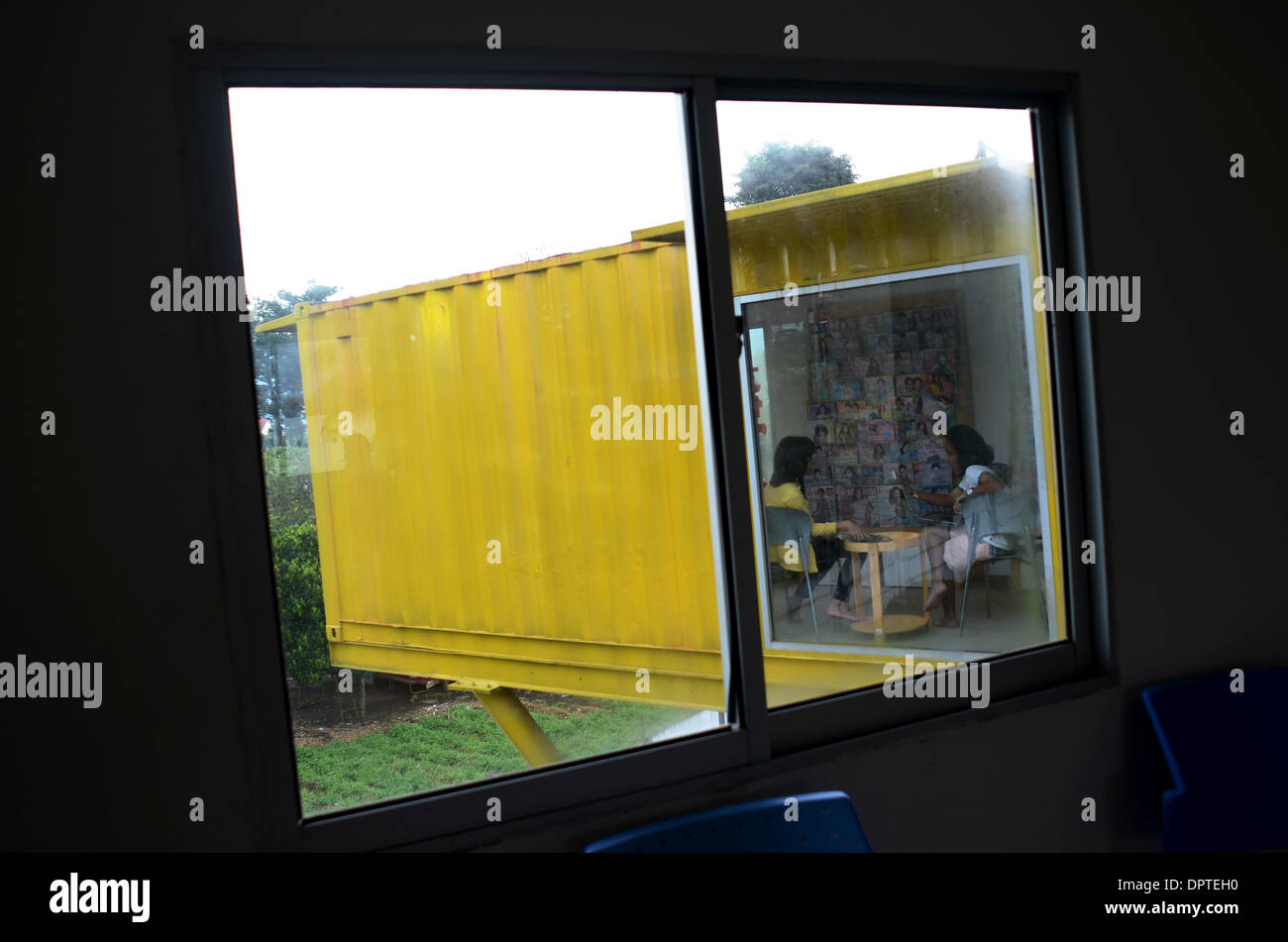 A scene from inside a unique library building 'AMIN', which is ...