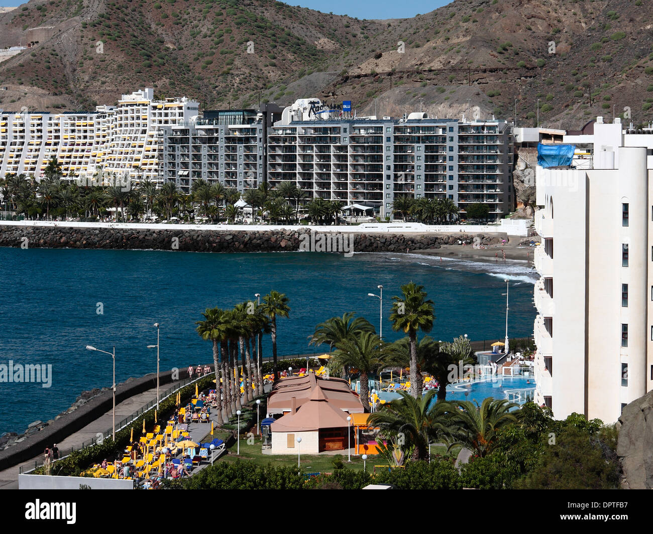 The Radisson Blu Gran Canaria, with Patalavaca bay and beach Stock ...
