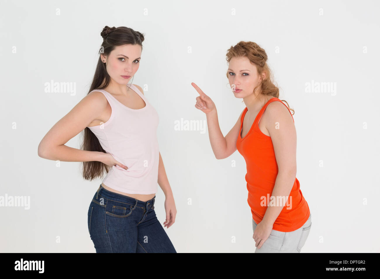 Angry blonde female portrait hi-res stock photography and images - Alamy