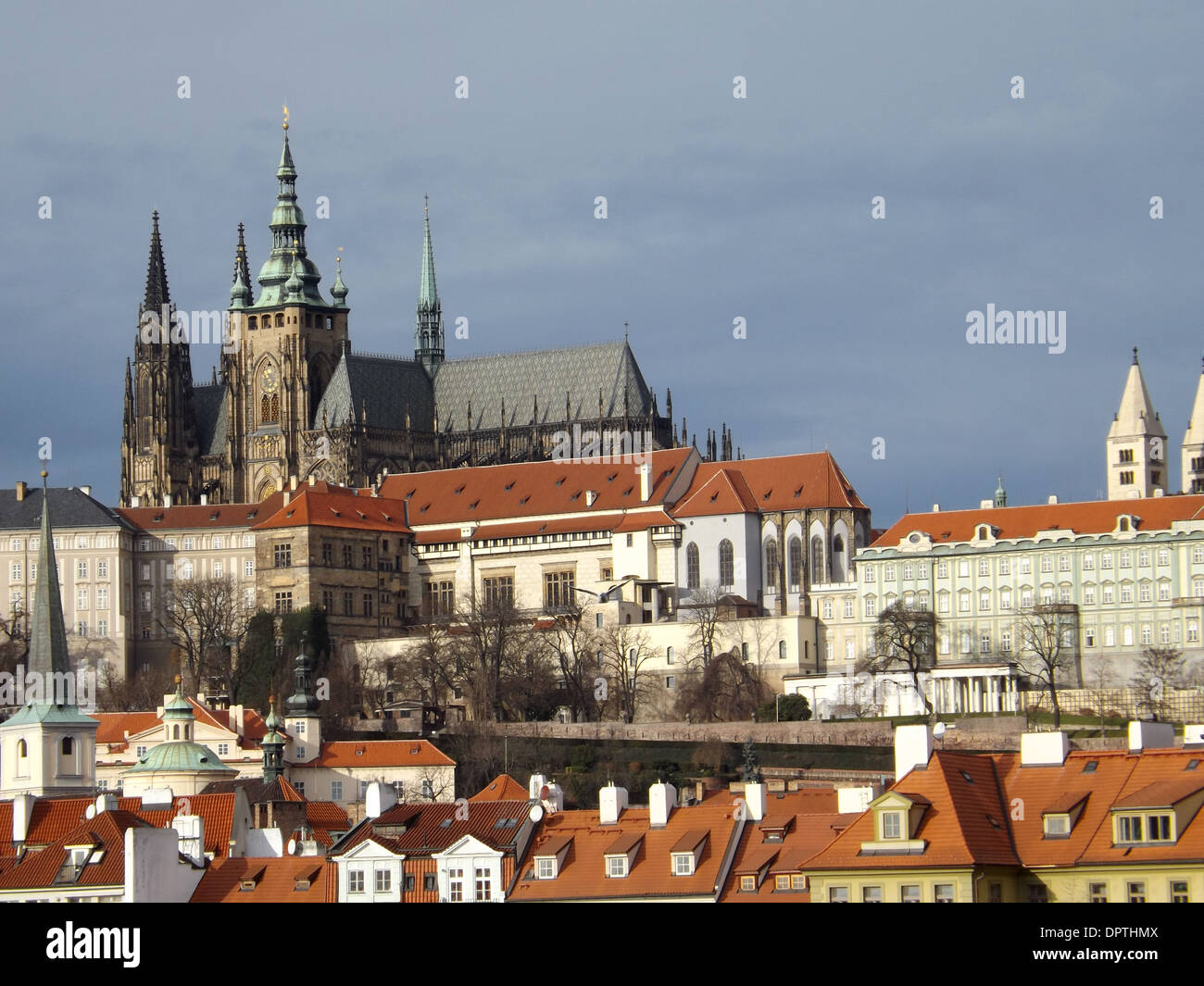 Prague Castle or Hradcany seat of the czech president. Czech Republic ...