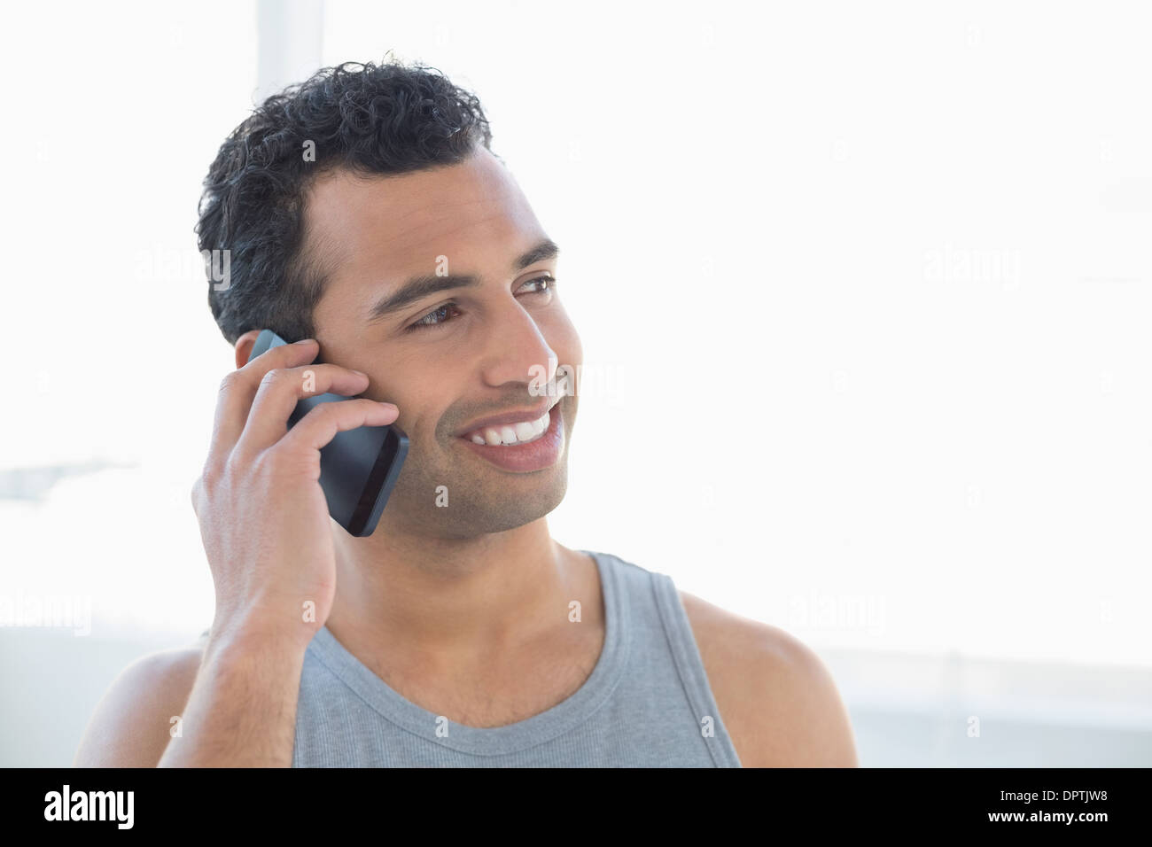Close up man using phone hi-res stock photography and images - Alamy