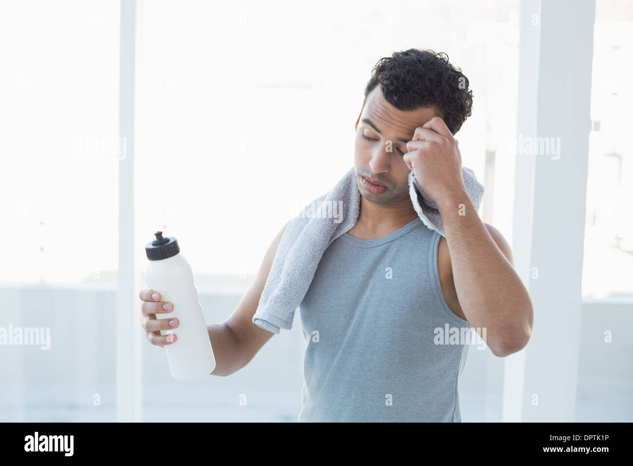 Man sweat forehead hi-res stock photography and images - Alamy