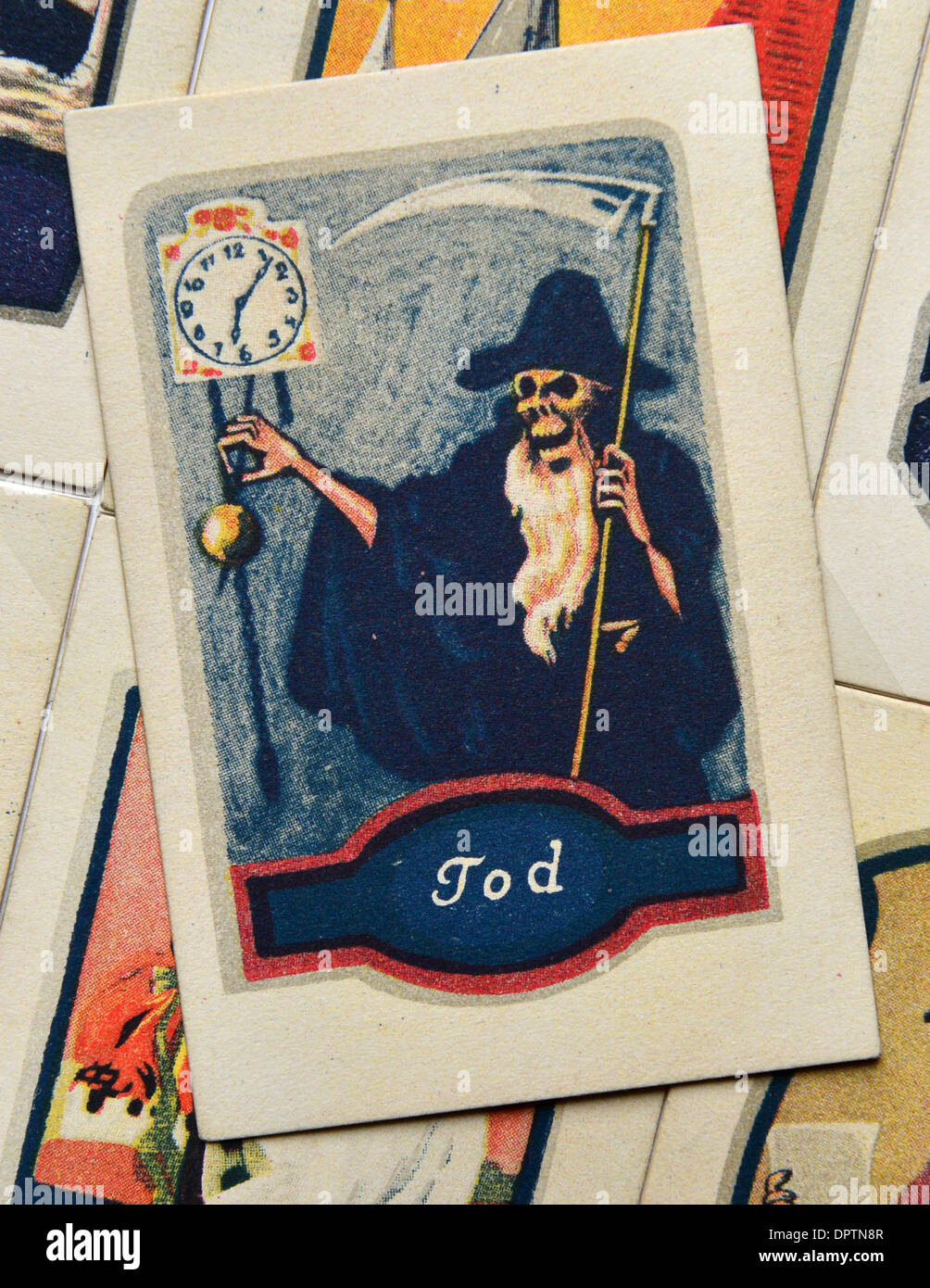 Altenburg, Germany. 16th Jan, 2014. Fortune telling cards from around ...