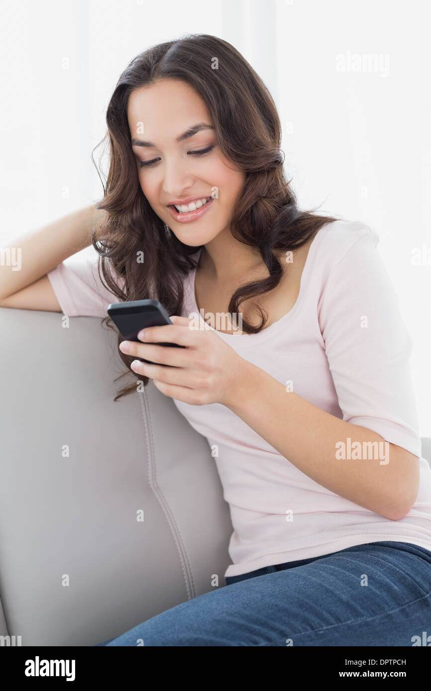 Text sofa woman hi-res stock photography and images - Alamy