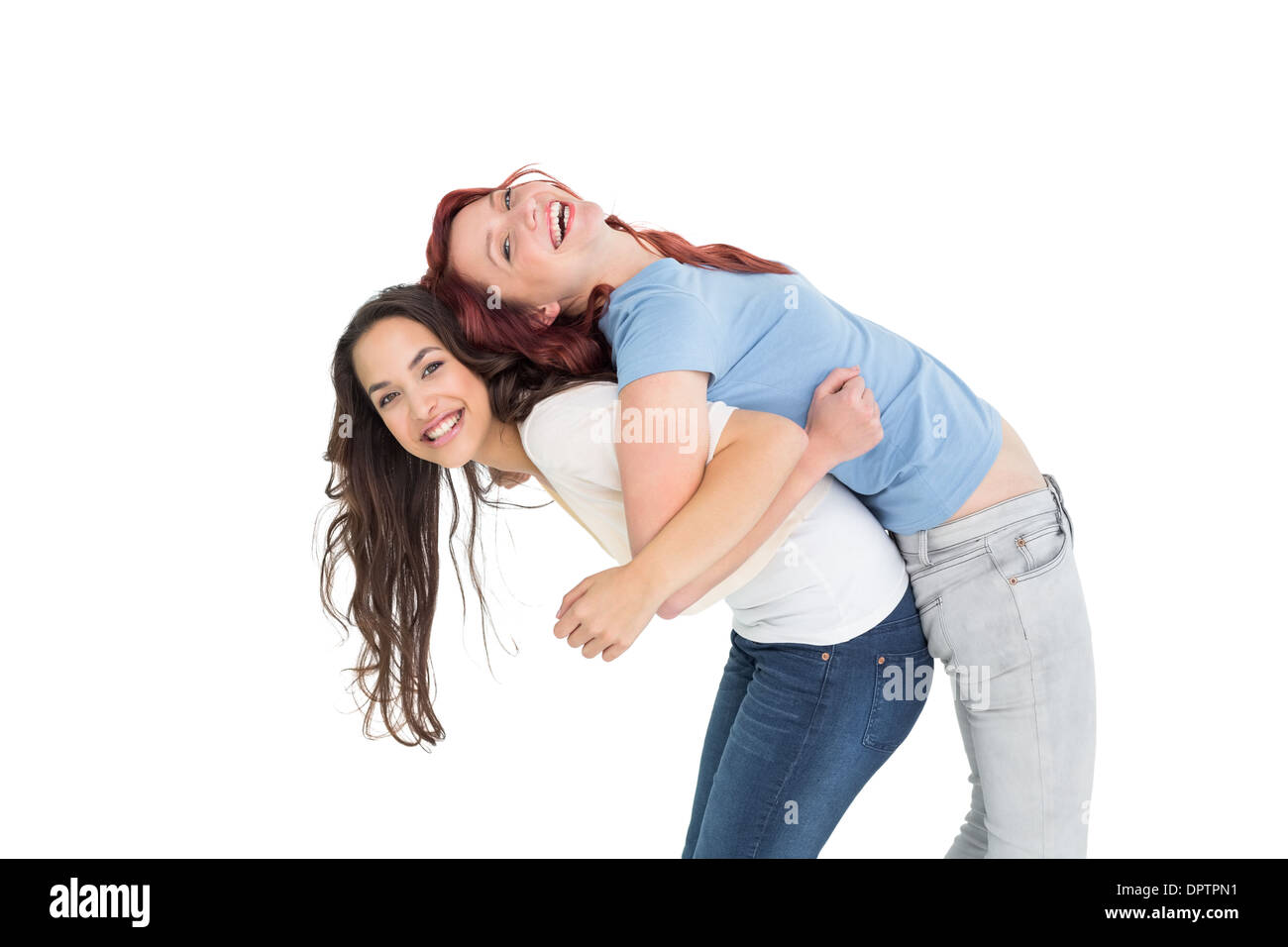 Smiling woman friend in Cut Out Stock Images & Pictures - Alamy