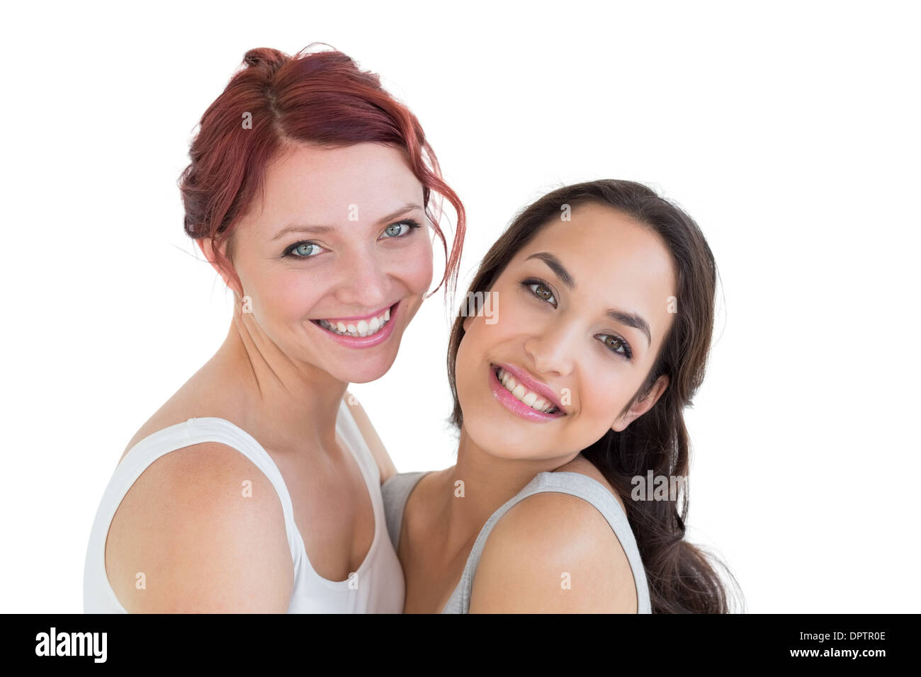 Close-up portrait of beautiful young female friends Stock Photo - Alamy