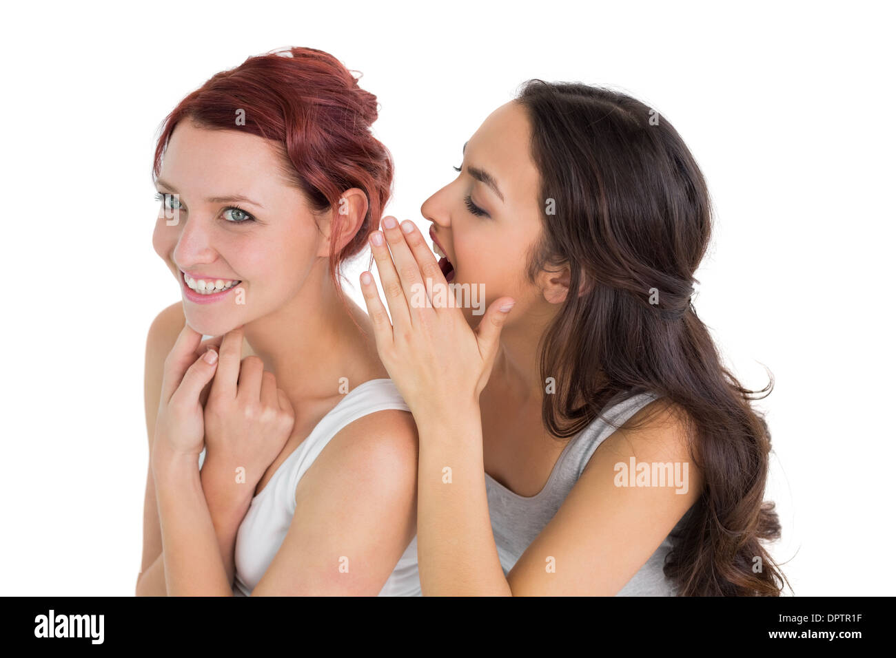 Surprised smiling young female hi-res stock photography and images - Alamy