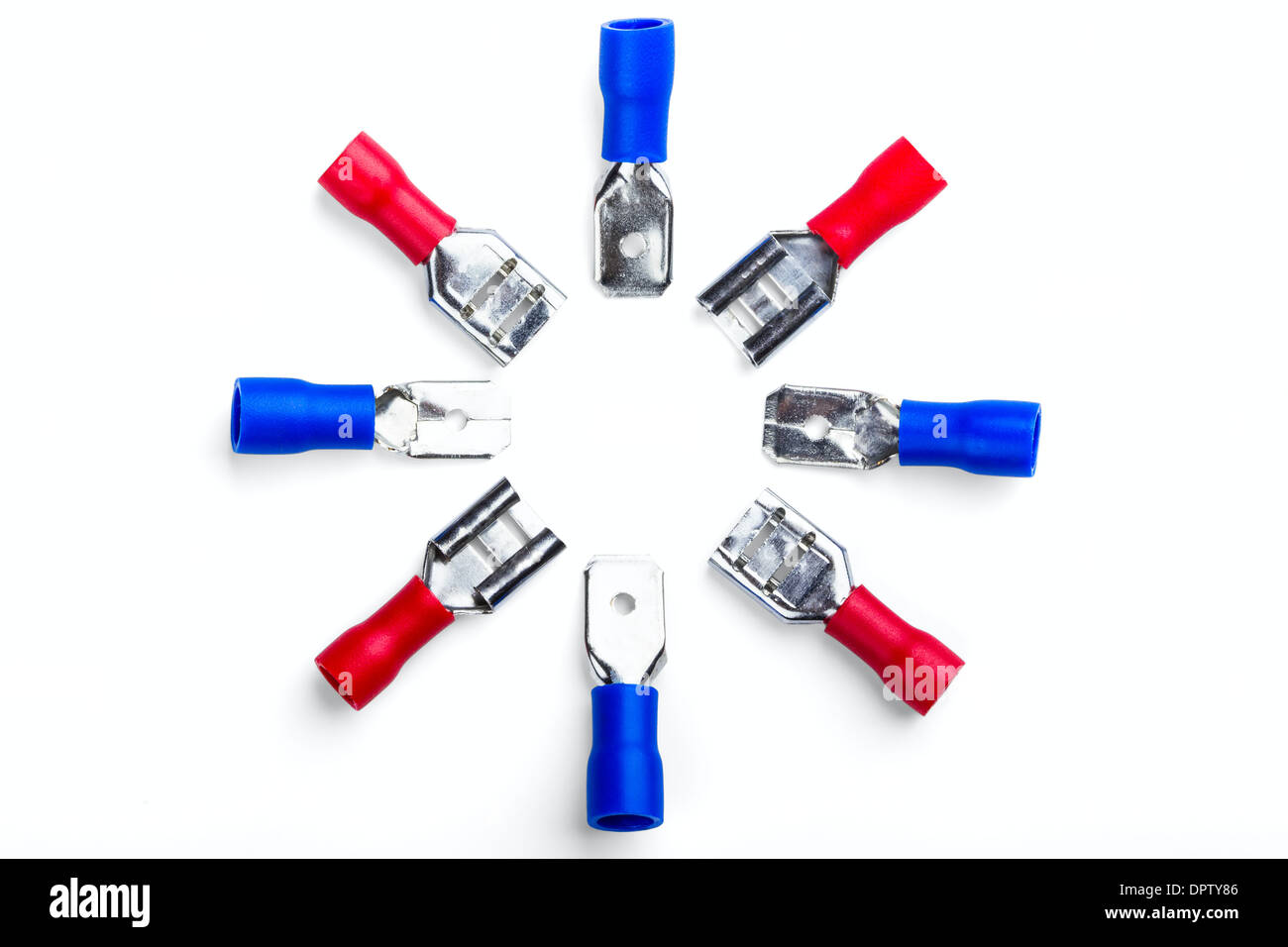 set of electricity cables plugs isolated on white background Stock ...