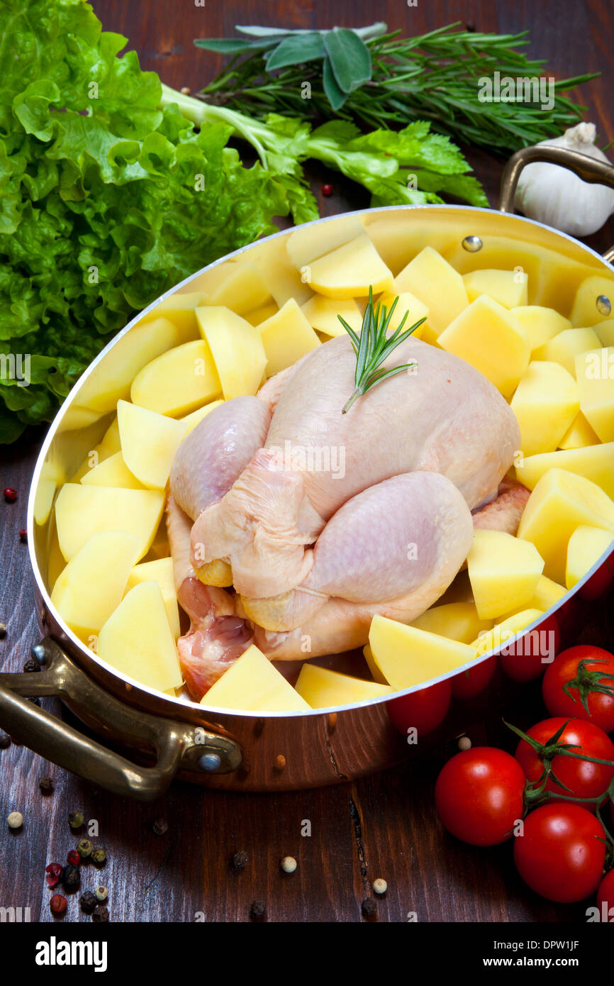 Uncooked raw chicken vegetables hi-res stock photography and images - Alamy