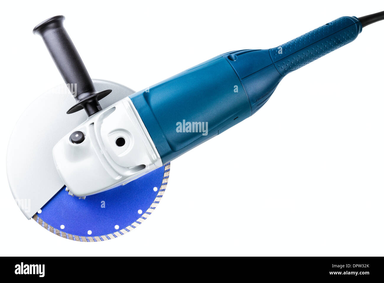 grinding car with abrasive disk isolated on a white background Stock ...