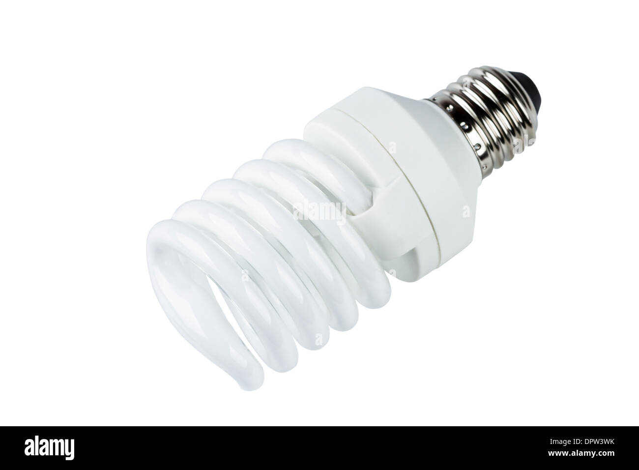 energy smart spiral light bulb isolated on white background Stock Photo ...