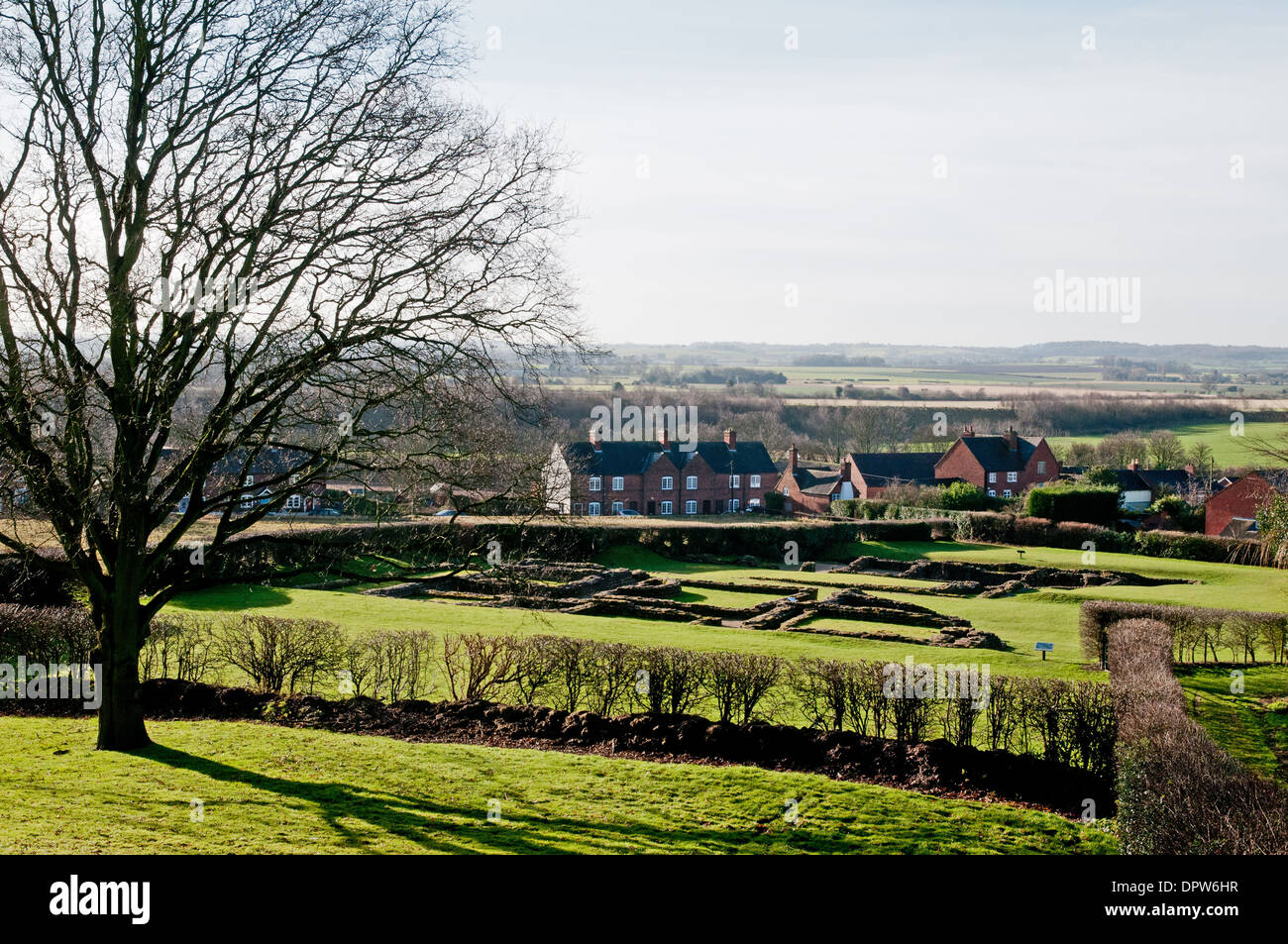 Roman ruins at Letocetum from St John’s Church Wall near Lichfield ...