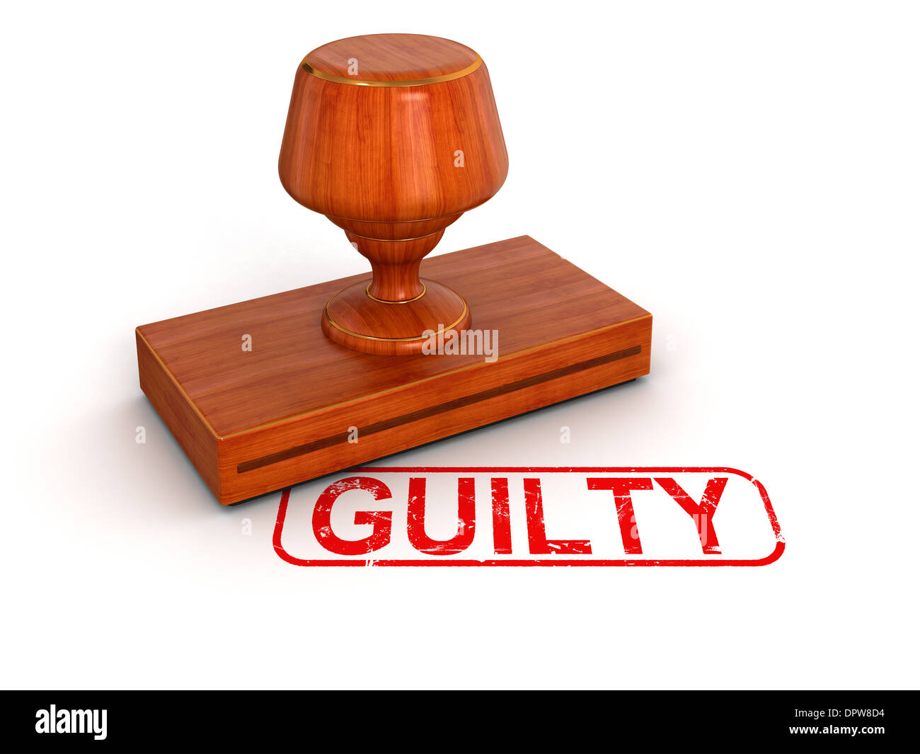 Rubber Stamp guilty (clipping path included Stock Photo - Alamy