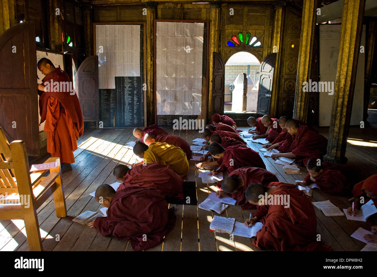 Myanmar, Heho Monastery, daily life Stock Photo - Alamy